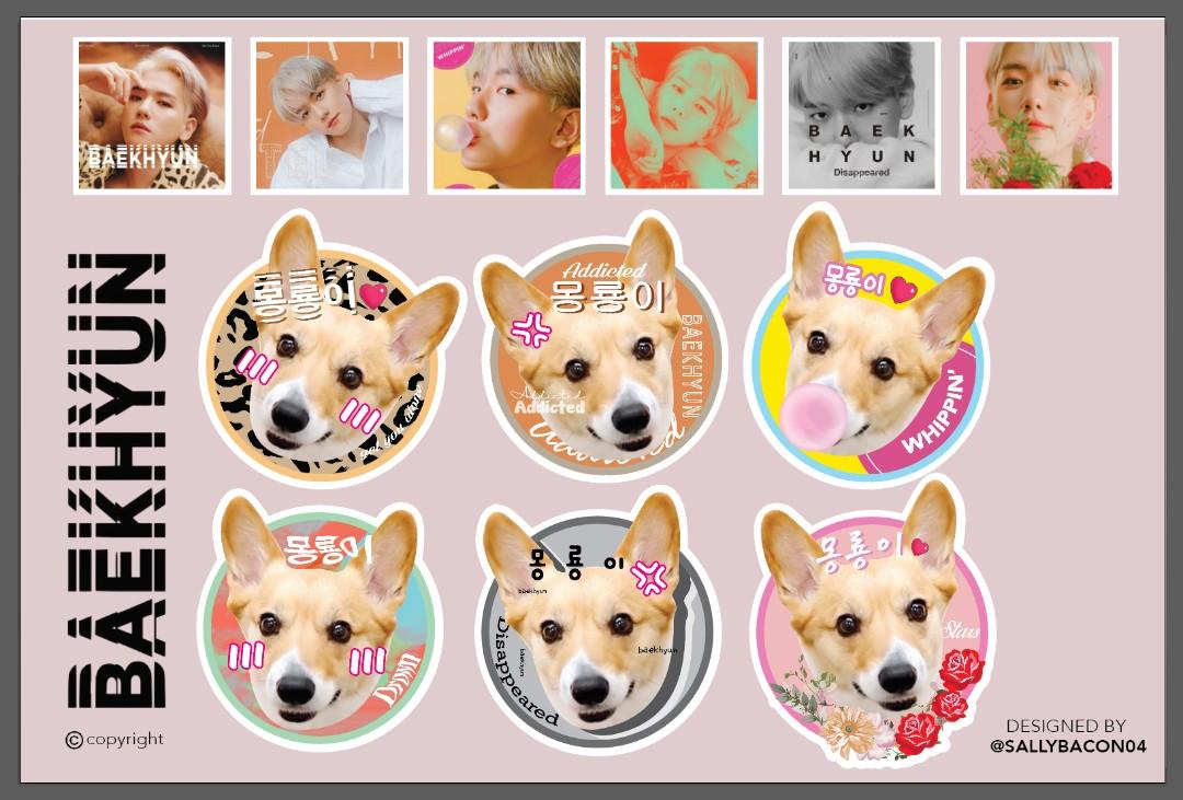 PreOrder - Mongryong 1st Japanese Solo sticker with Baekhyun, Hobbies ...