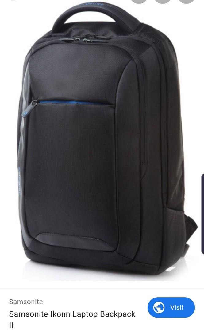 Samsonite Ikonn Backpack (blue trimming), Men's Fashion, Bags ...