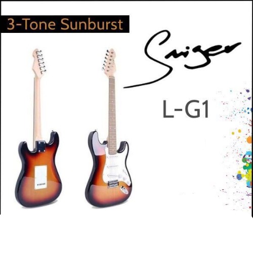 Smiger L-G1 Electric Guitar w/Bag, 3-Tone Sunburst (LG1), Hobbies ...