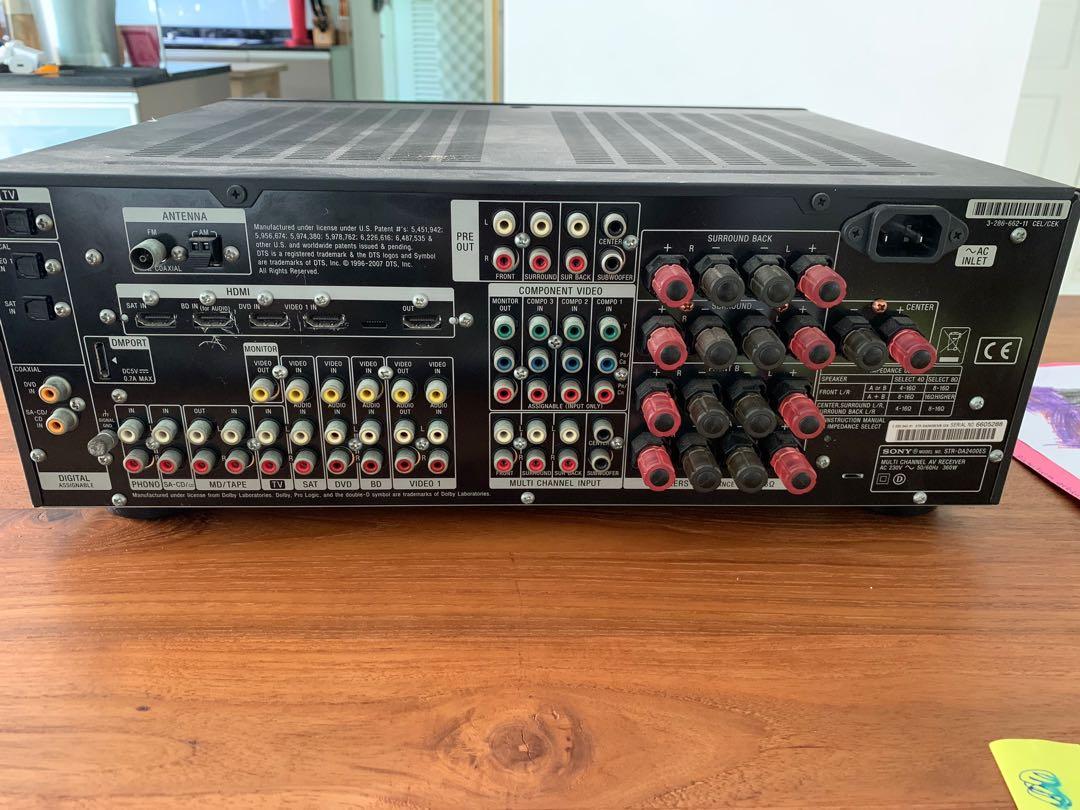 Sony STR-DA2400ES 7.1 surround amplifier, Audio, Soundbars, Speakers ...