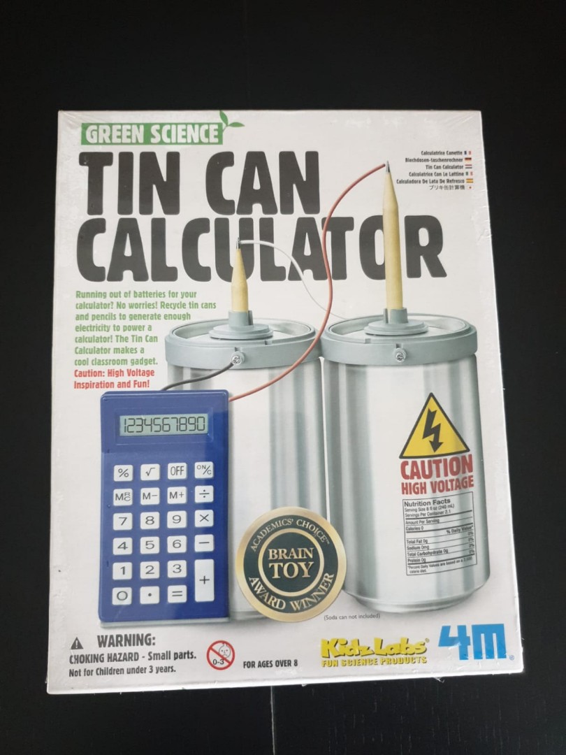 Tin Can Calculator, Hobbies & Toys, Toys & Games on Carousell