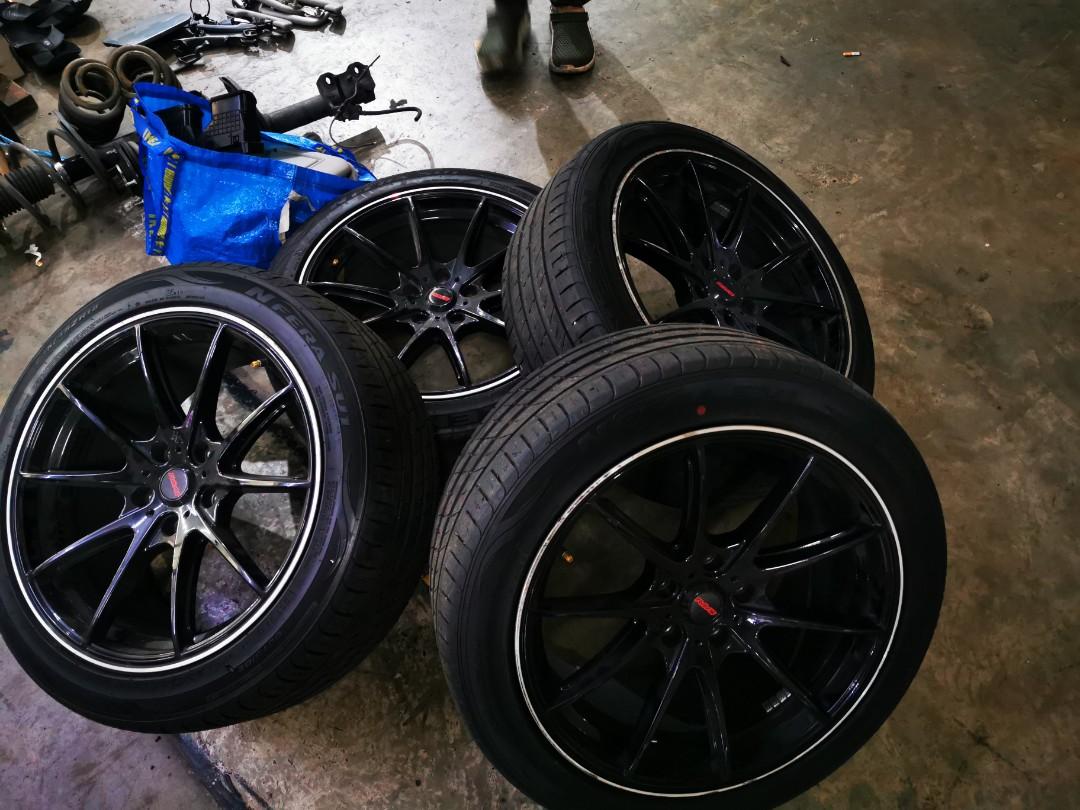 Toyota Estima ACR50 18" sport rim, Car Accessories, Tyres & Rims on ...