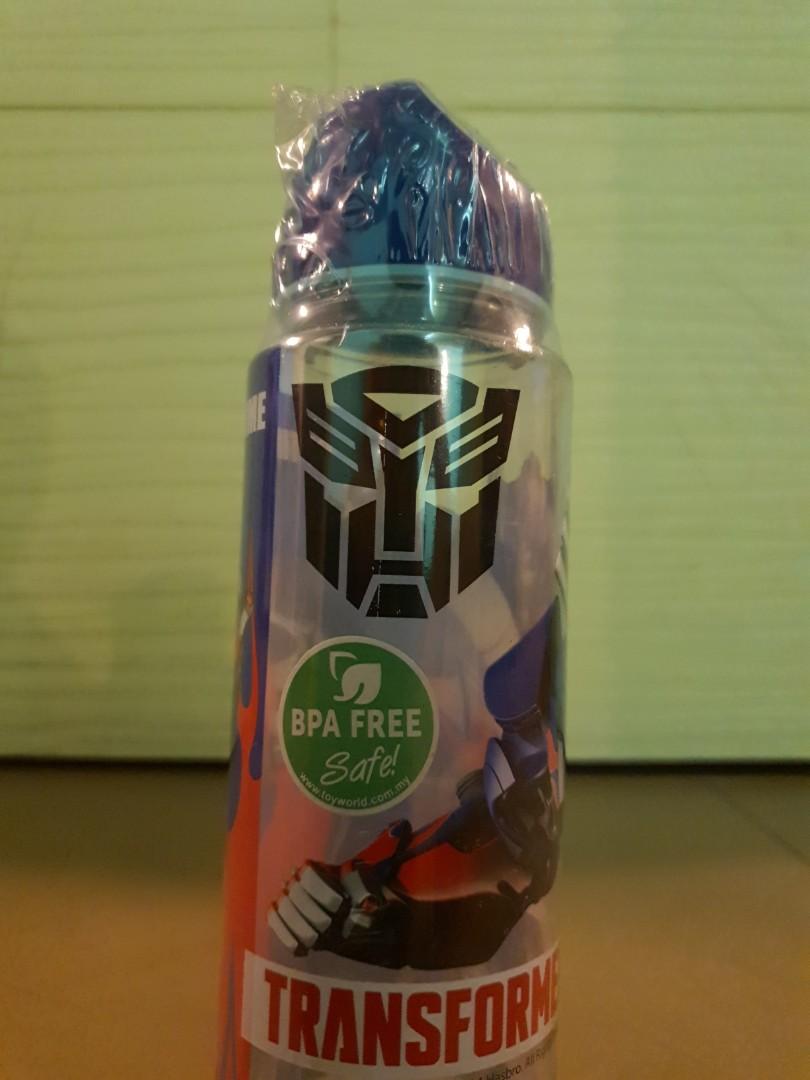 Transformers water bottle by Hasbro, Everything Else on Carousell