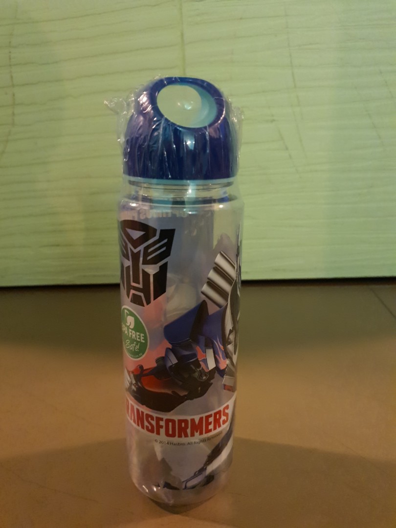 Transformers water bottle by Hasbro, Everything Else on Carousell