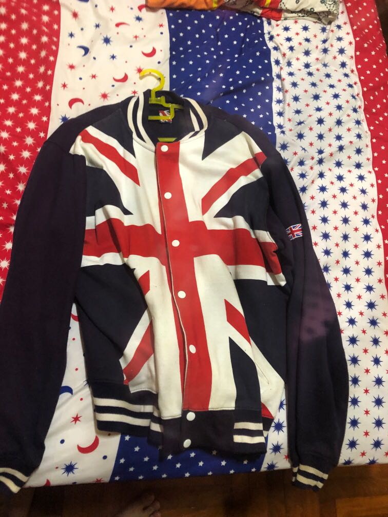 UK Flag Jacket, Men's Fashion, Coats, Jackets and Outerwear on Carousell
