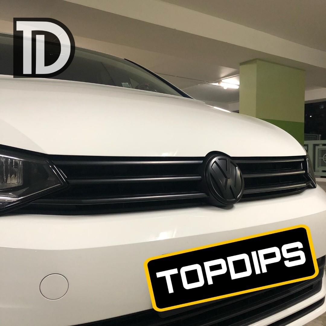 VW Touran Dechrome Volkswagen Touran Plastidip Front Grille Logo Emblem ...