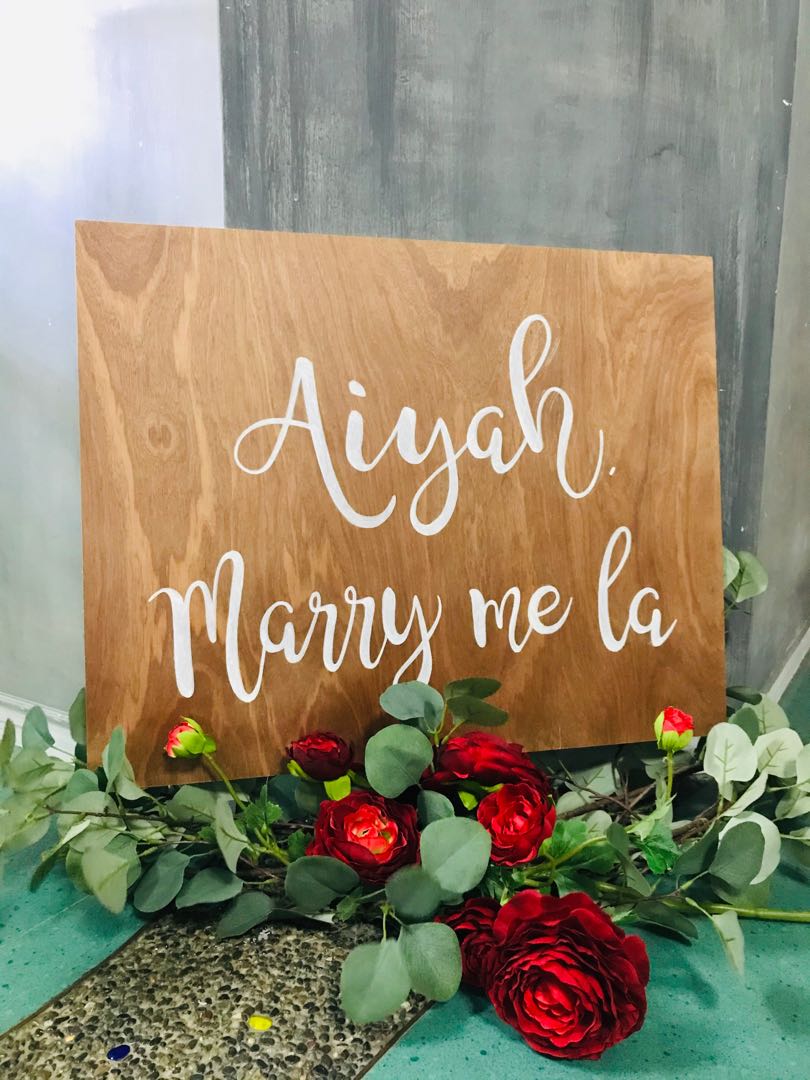 Wedding Signage Proposal Sign Board, Hobbies & Toys, Occasions & Party ...