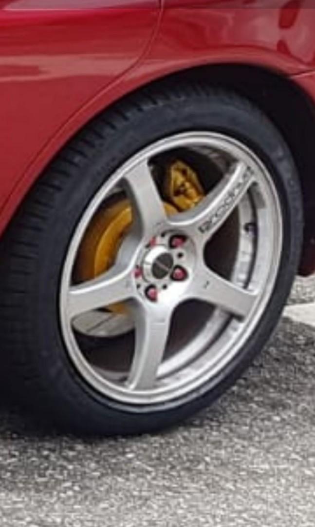 17" rim Prodrive GC-05 with center cap and tyre, Car Accessories, Tyres ...