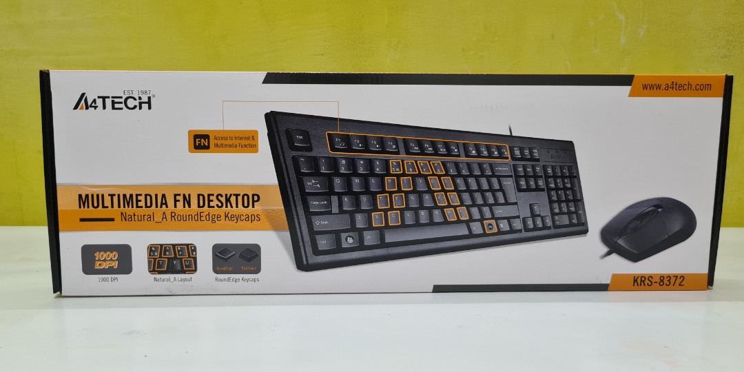 A4Tech Keyboard and Mouse Bundle USB Type KRS-8372, Computers & Tech, Parts & Accessories ...