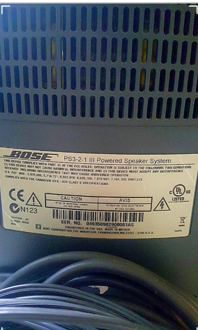 Bose Home Entertainment System 321 iii, TV & Home Appliances, TV ...