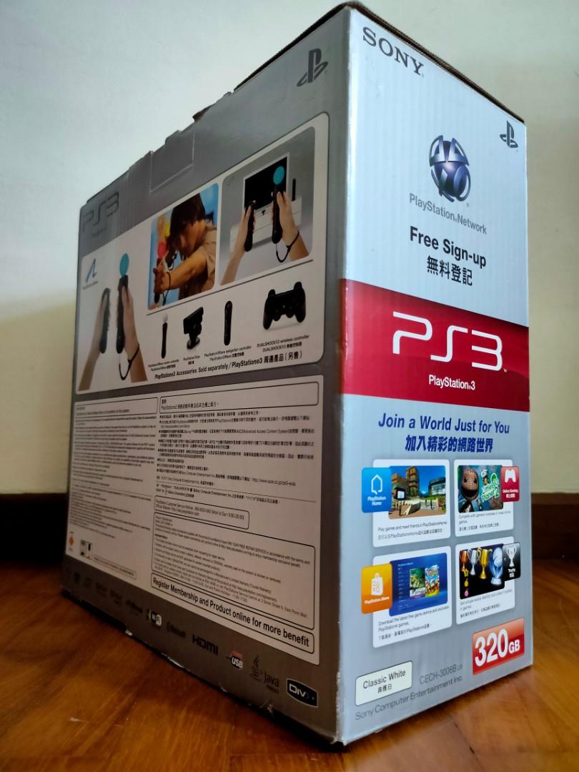 (Brand New Rare) Sony PlayStation 3 Slim 320 GB (Classic White), Video ...