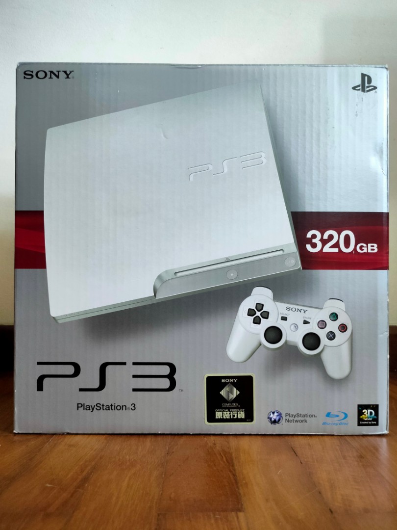 (Brand New Rare) Sony PlayStation 3 Slim 320 GB (Classic White), Video ...