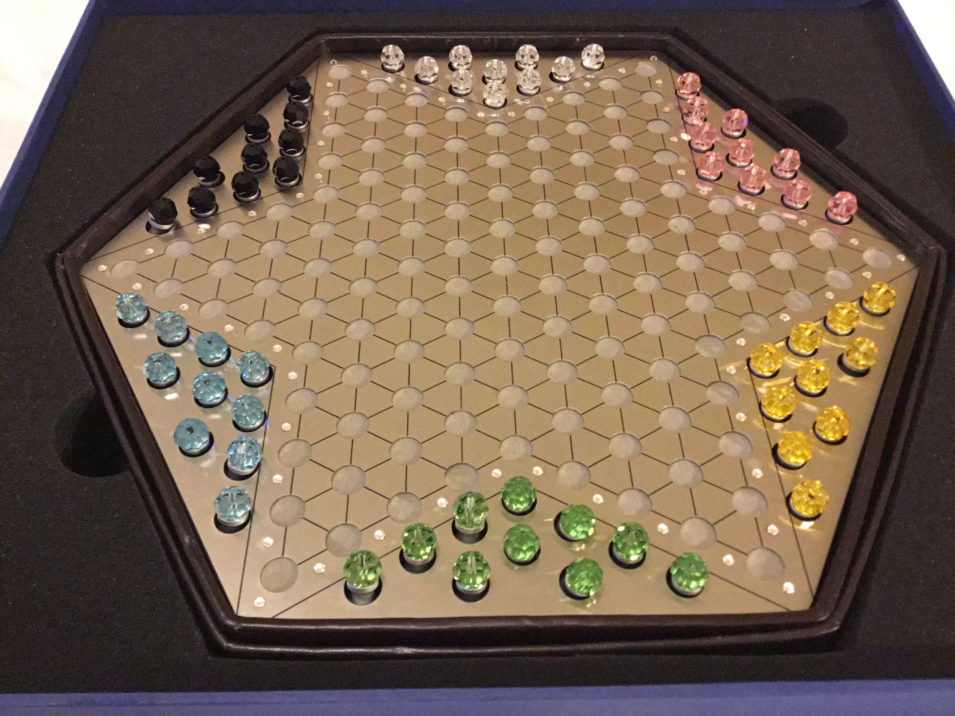 Checker Board Swarovski Crystal Decor Display Chess Game Set, Furniture ...