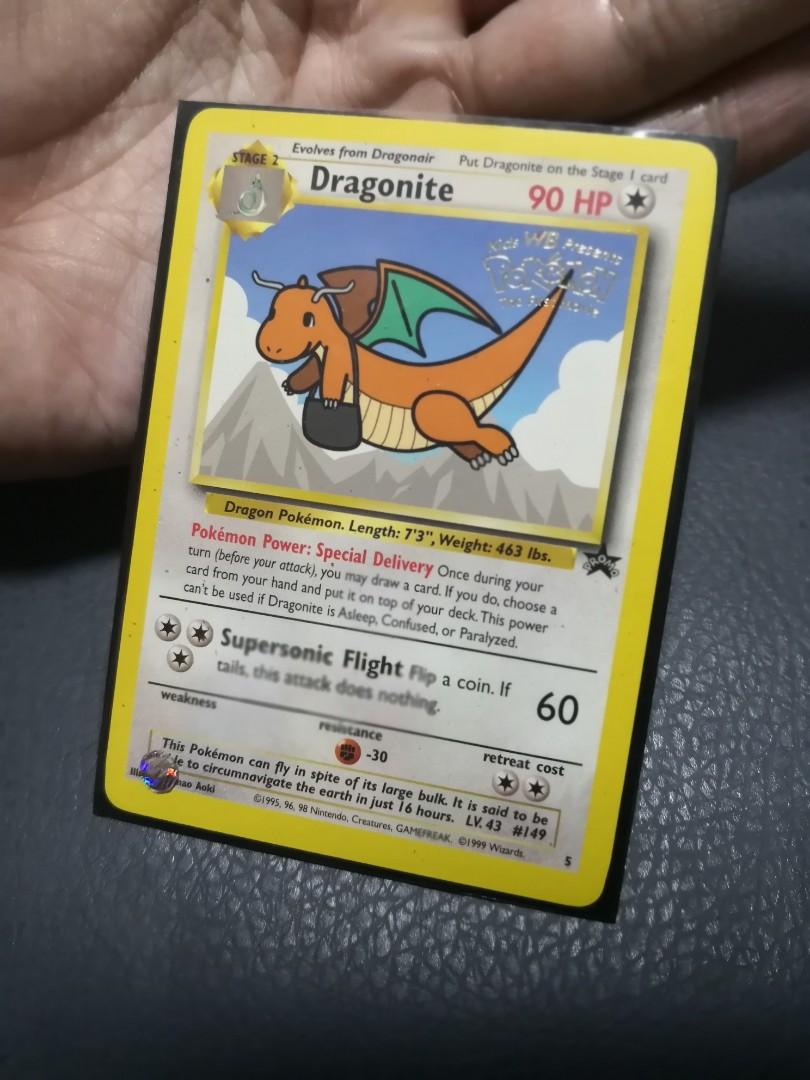 Dragonite Kids WB 1st pokemon movie promo card, Hobbies & Toys, Toys ...