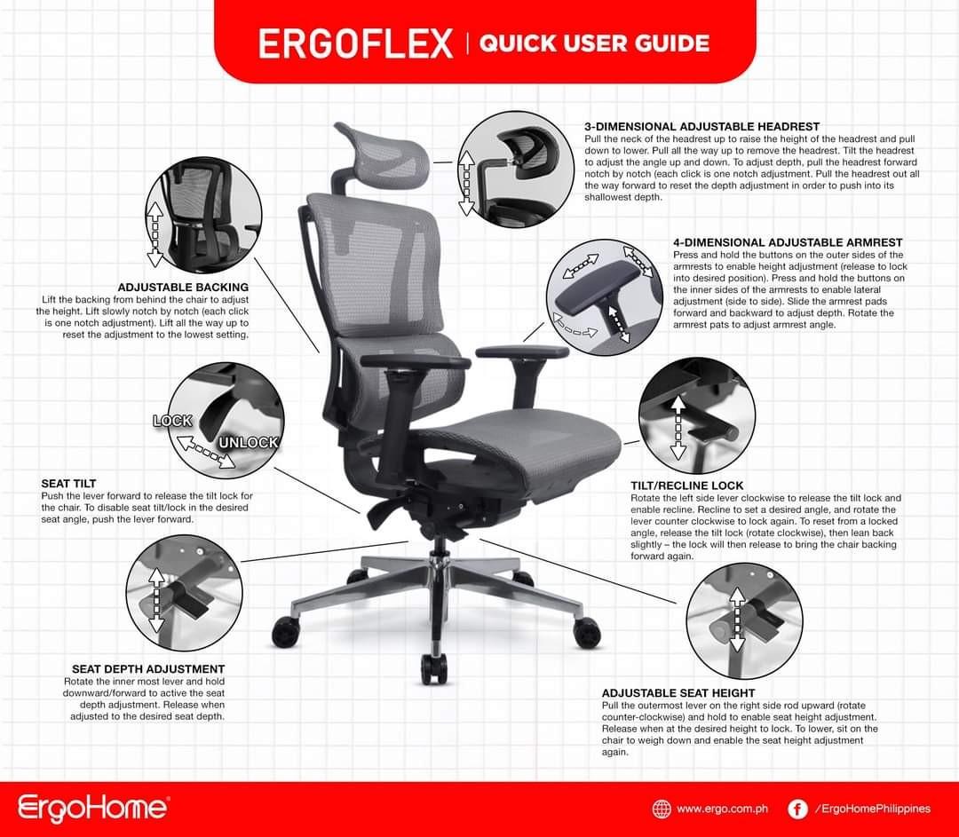 Ergoflex Office Chair, Furniture & Home Living, Office Furniture ...