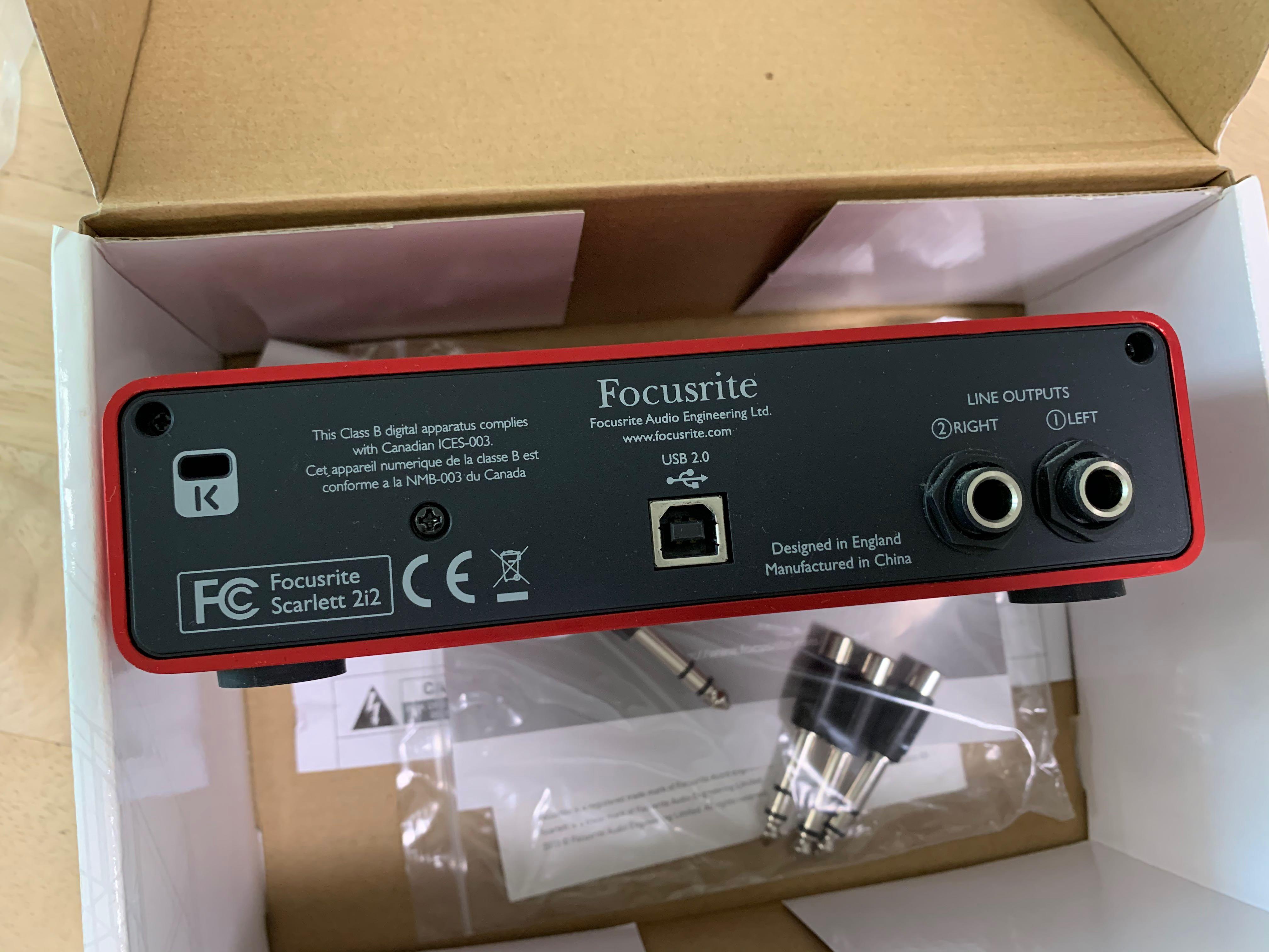 Focusrite Scarlett 2i2 ( 1st gen ), Hobbies & Toys, Music & Media ...