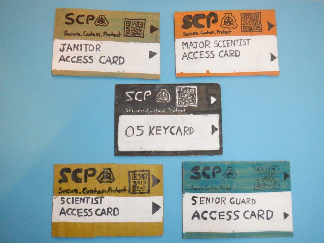 Hand drawn SCP Keycards, Hobbies & Toys, Stationery & Craft, Handmade ...