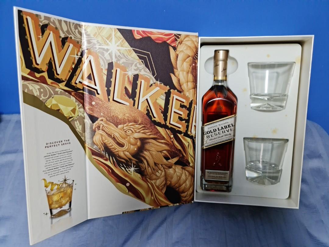 Johnnie Walker Gold Label Gift Set, Food & Drinks, Alcoholic Beverages ...