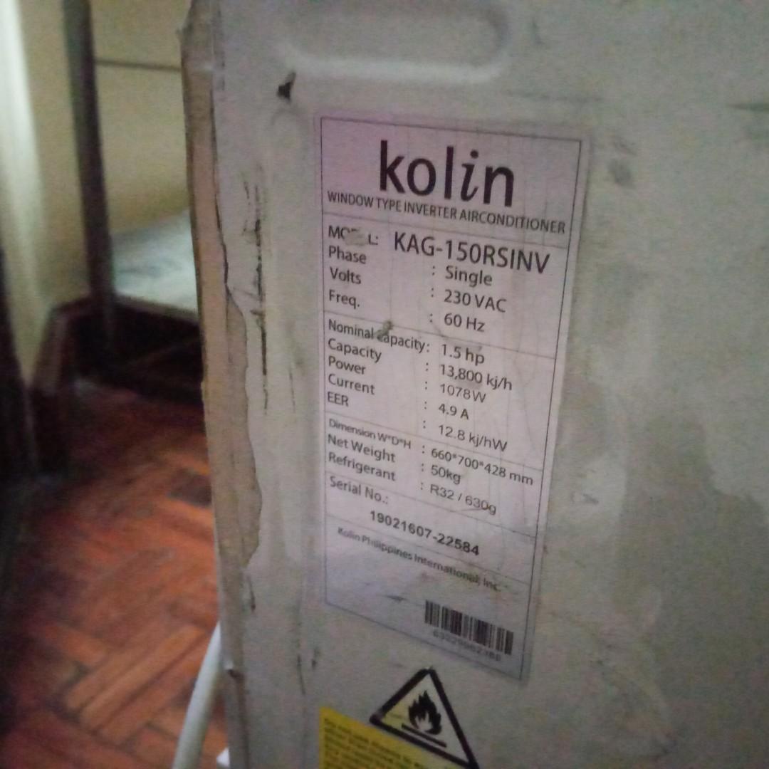 Kolin / Condura / Carrier 1.5 hp inverter, TV & Home Appliances, Air ...