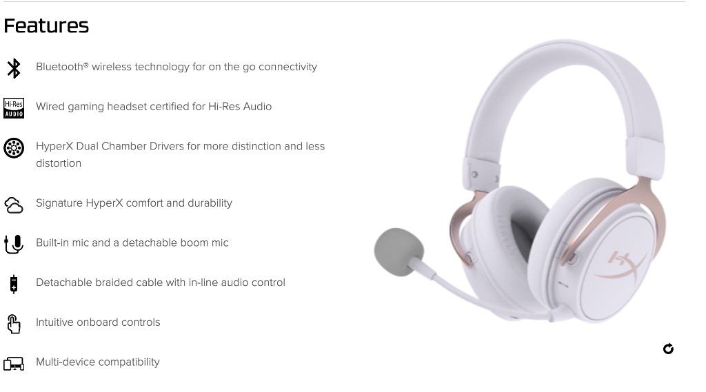 Limited Edition HyperX Cloud MIX Wired Gaming Headset + Bluetooth ...