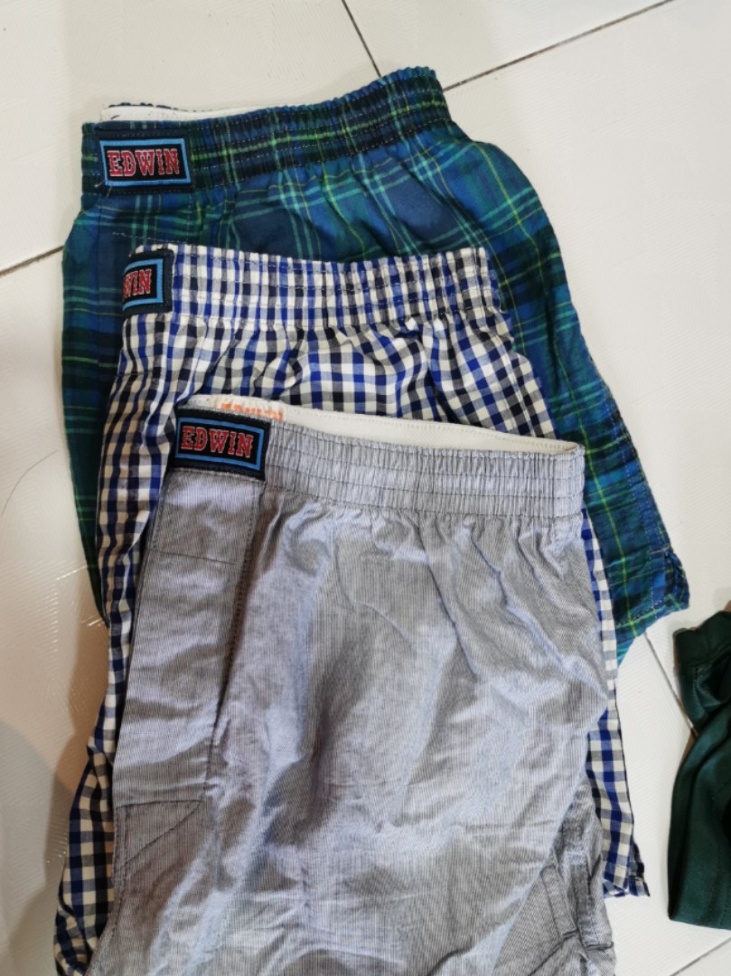 Mens Edwin boxers, Men's Fashion, Bottoms, New Underwear on Carousell