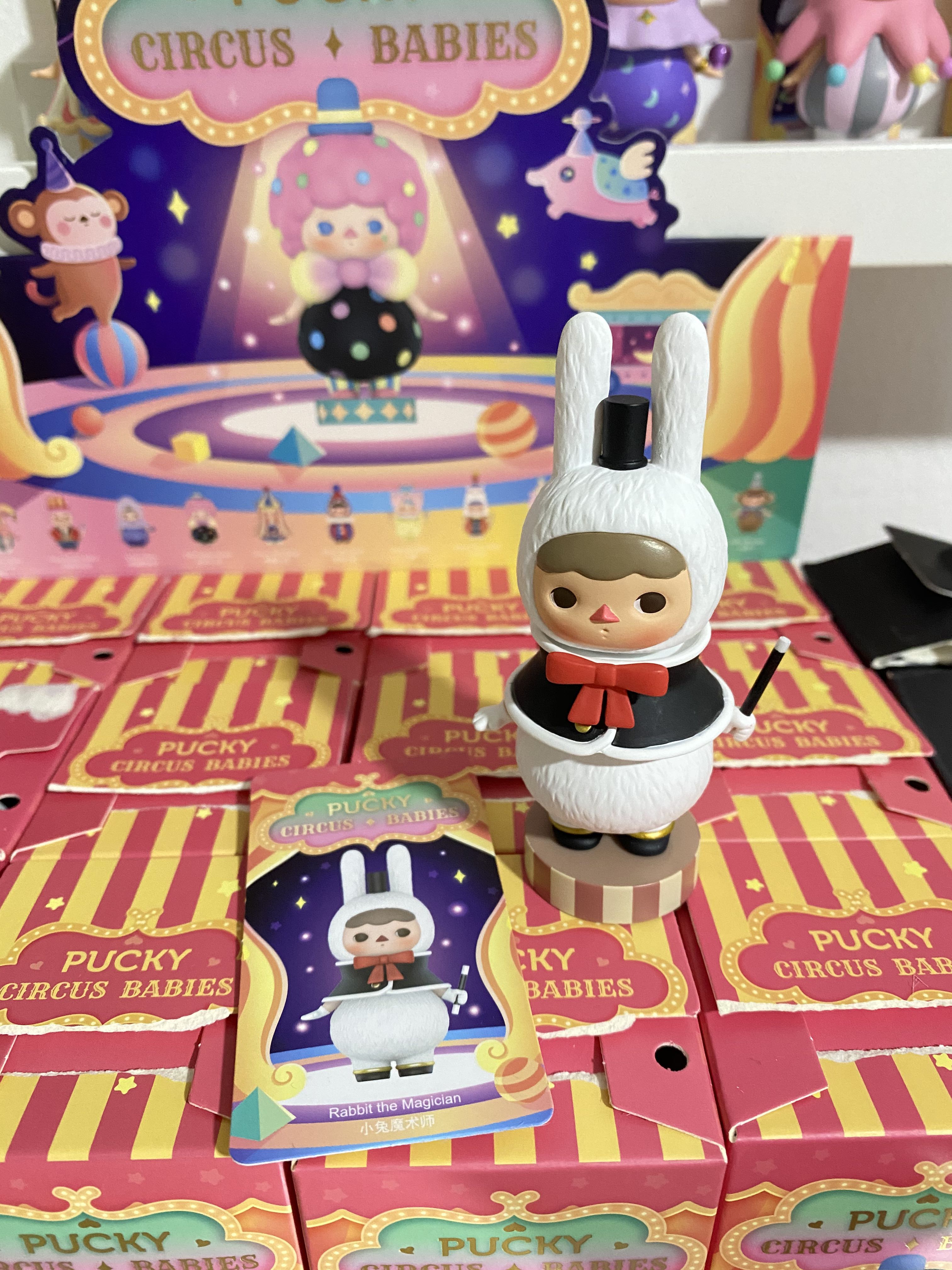 POP MART X PUCKY CIRCUS BABIES RABBIT THE MAGICIAN, Hobbies & Toys ...