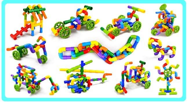 [Ready Stock] DIY Manipulative Water Pipe Plug Connector Blocks Toy ...