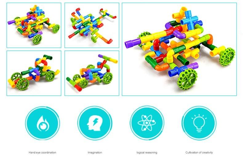 [Ready Stock] DIY Manipulative Water Pipe Plug Connector Blocks Toy ...