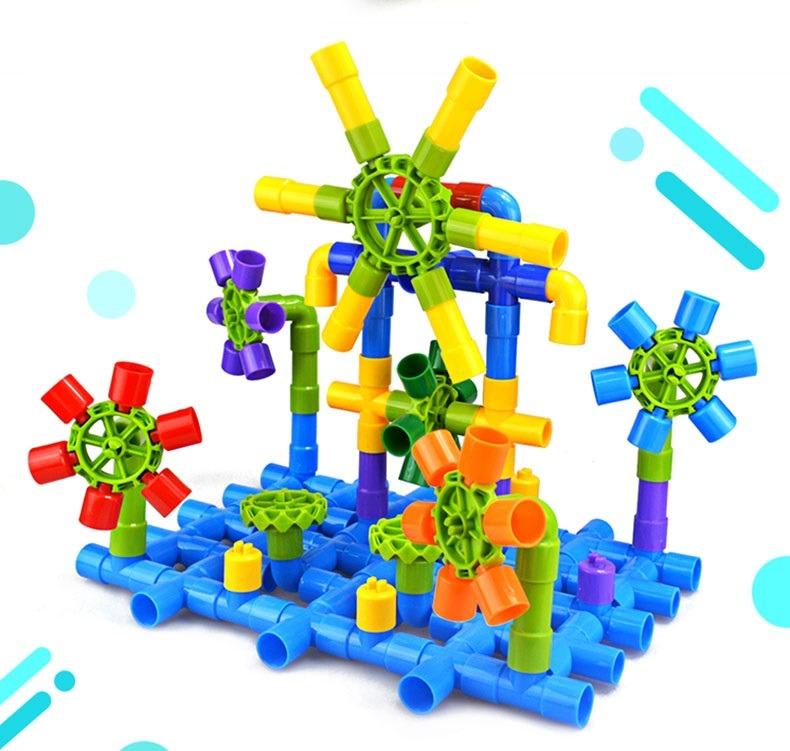 [Ready Stock] DIY Manipulative Water Pipe Plug Connector Blocks Toy ...