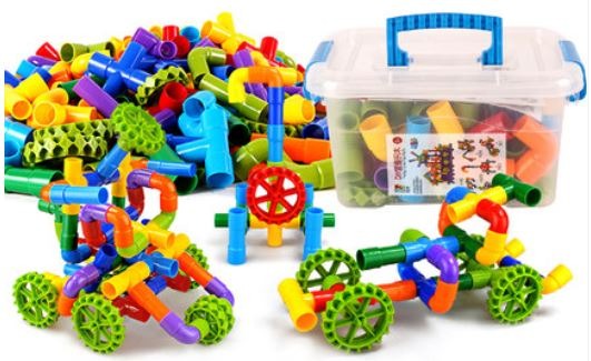 [Ready Stock] DIY Manipulative Water Pipe Plug Connector Blocks Toy ...