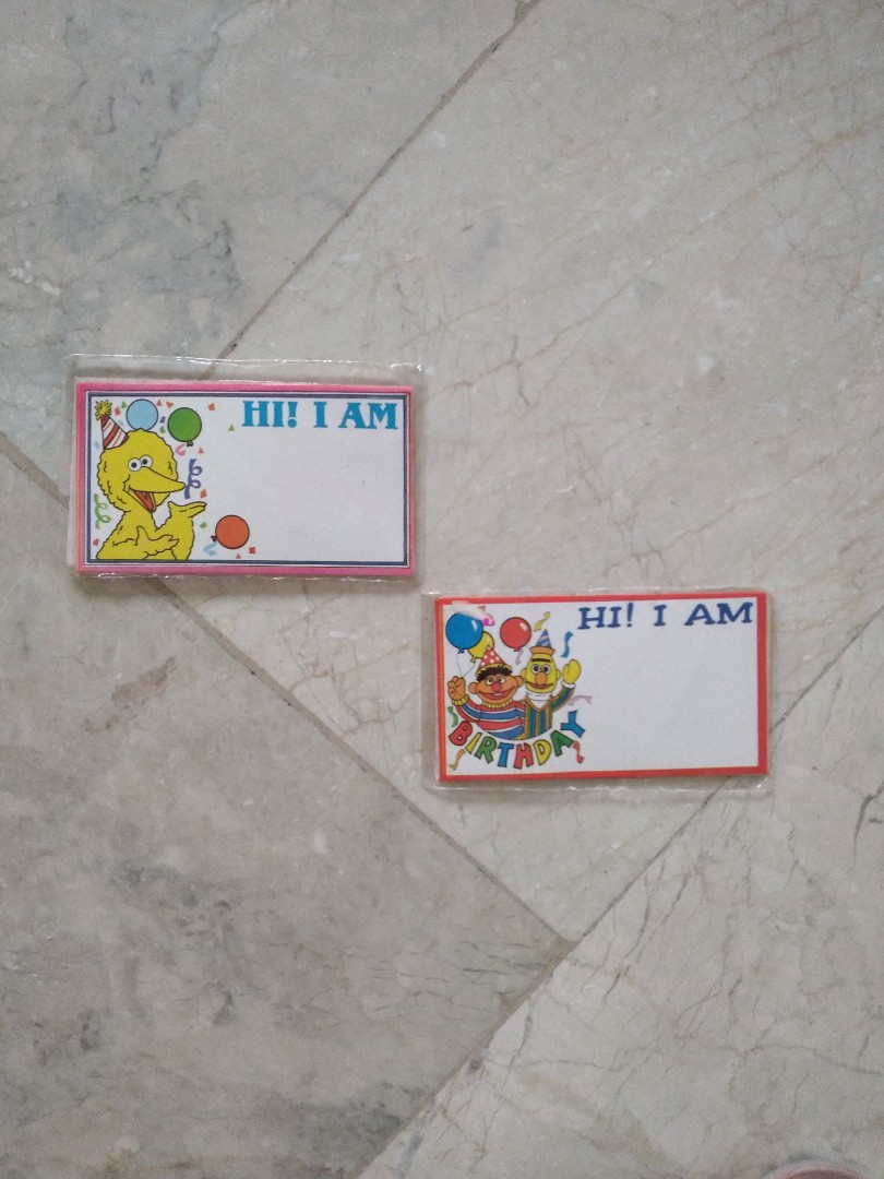 Sesame Street Name Tag (6pcs/pack), Everything Else, Others on Carousell
