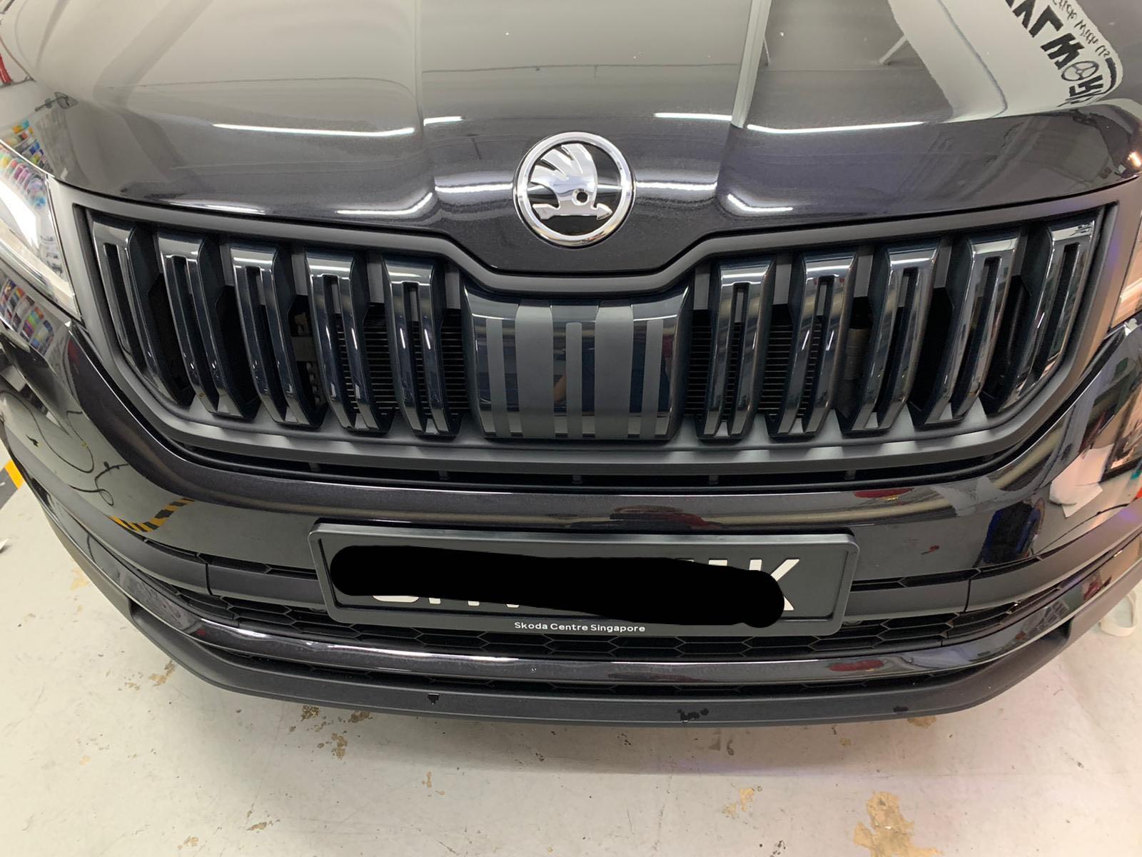 Skoda Kodiaq front grill dechrome, Car Accessories, Accessories on ...