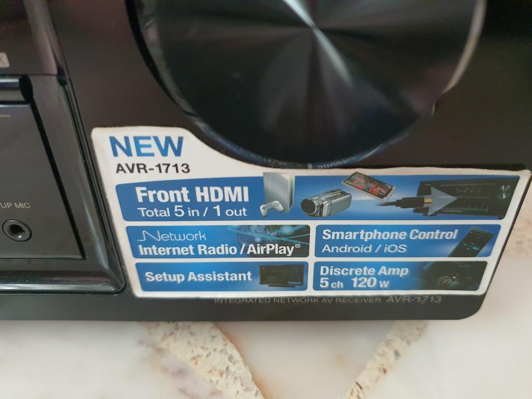 AVR-1713 Denon AVR-1713 5.1-channel home theater receiver with Apple ...