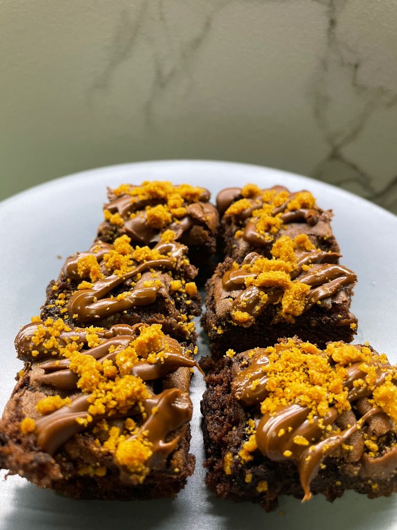 Biscoff nutella fudgey brownie, Food & Drinks, Homemade Bakes on Carousell