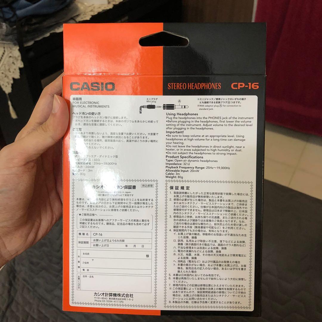 Casio stereo musical instrument headphones (piano, guitar), Hobbies ...