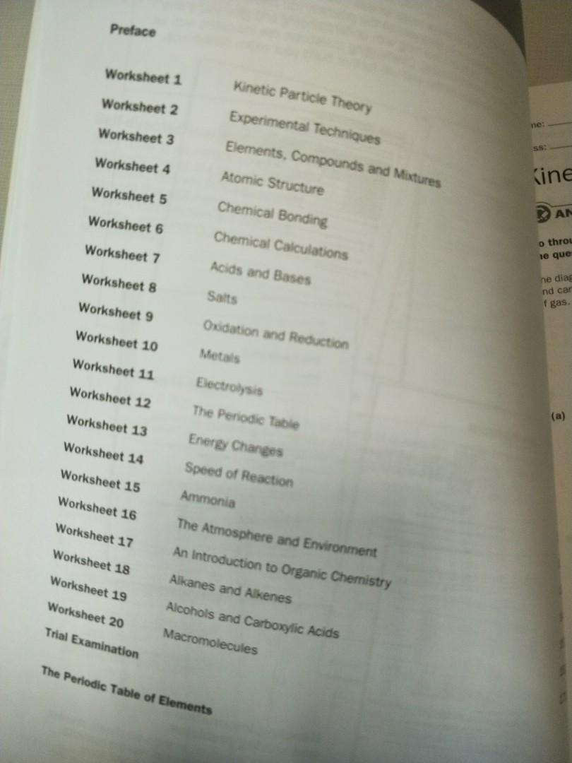 Chemistry Matters GCE O level 2nd Edition .. WORKBOOK (Marshall ...