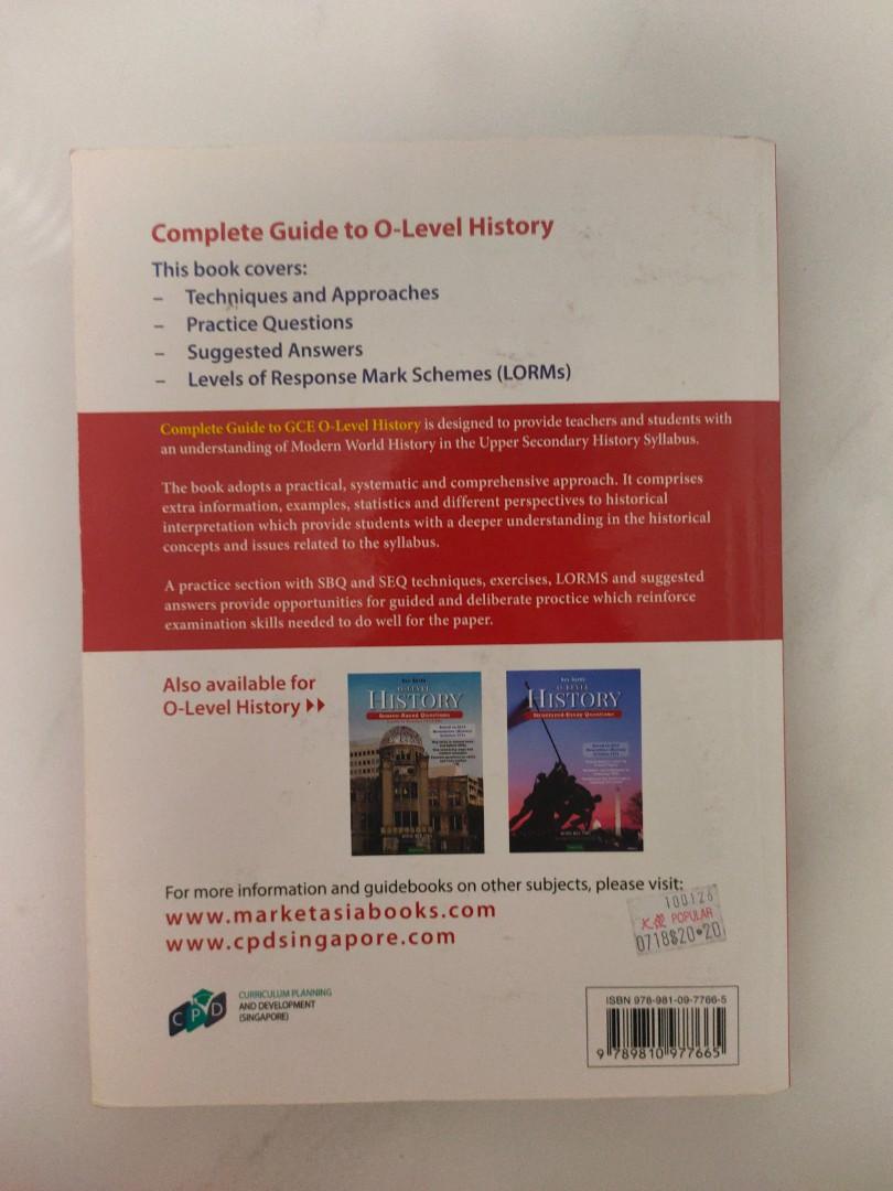 Complete Guide to History (GCE O-Level), Hobbies & Toys, Books ...