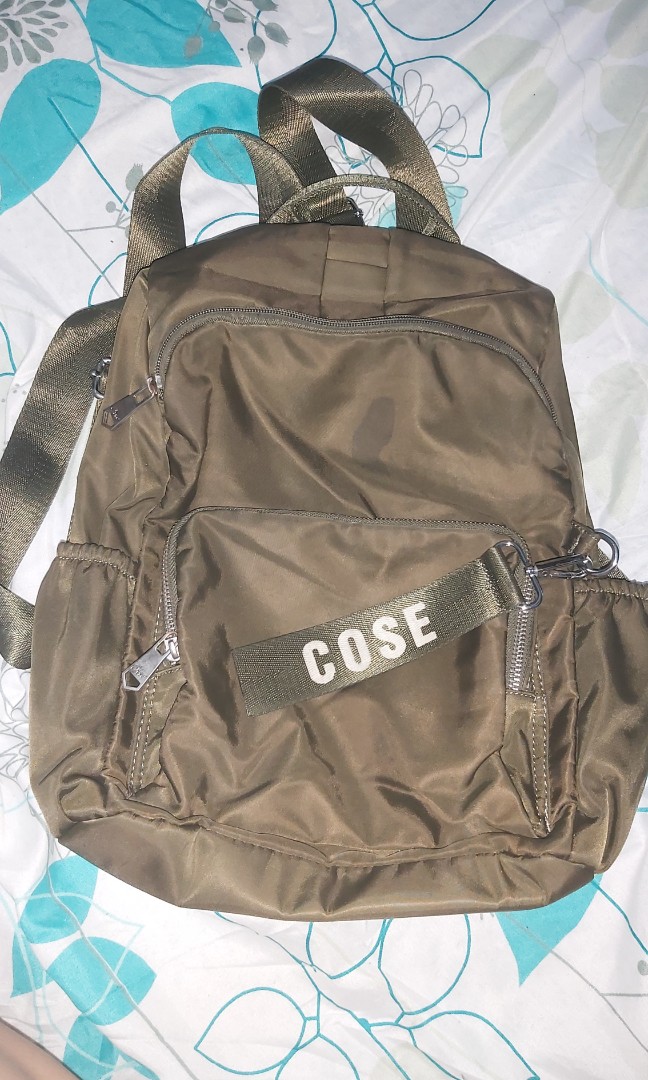 Cose Army Green Backpack, Women's Fashion, Bags & Wallets, Backpacks on ...