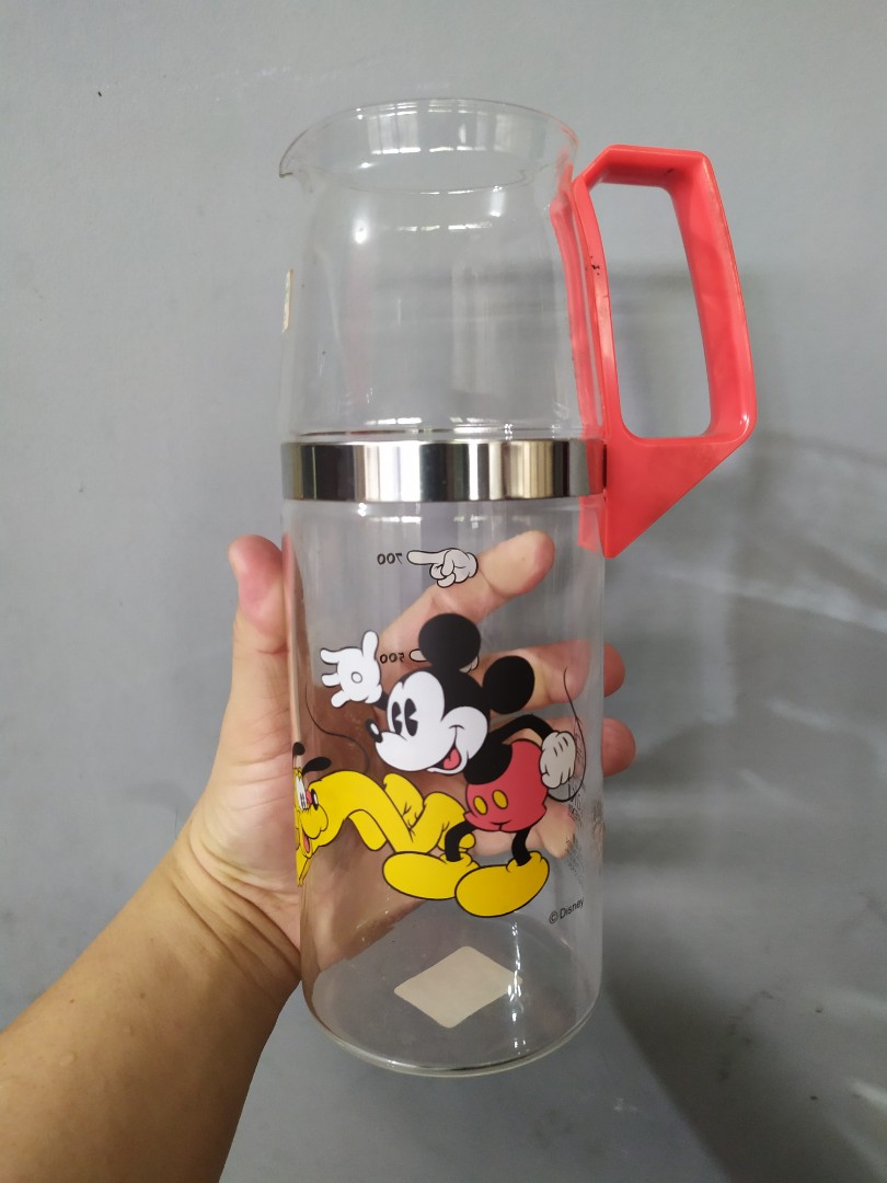Disney mickey mouse pitcher iwaki pyrex japan, Furniture & Home Living ...