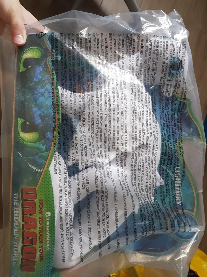 large Dreamworks Dragons Light Fury Stuffed Toy, Hobbies & Toys, Toys ...