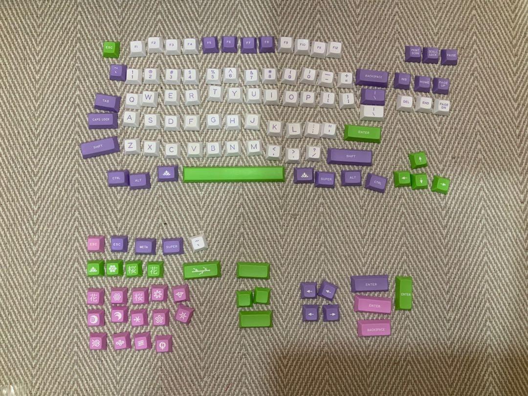 dsa hana keycap set + modifiers and special japanese set, Computers ...