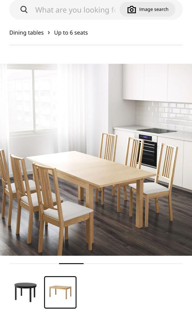 Ikea extendable dining table, Furniture & Home Living, Furniture ...