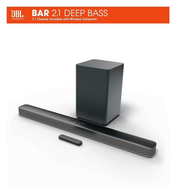 JBL BAR 2.1 Deep Bass Soundbar With wireless subwoofer, Audio ...