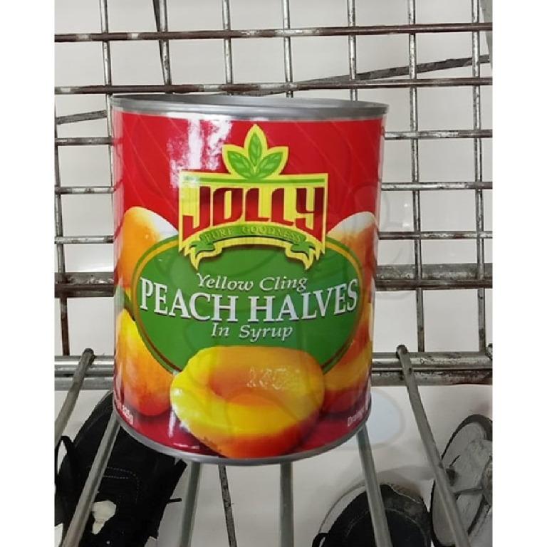 Jolly Yellow Cling Peach Halves in Syrup, ( 2 x 825 g. ), Food & Drinks ...