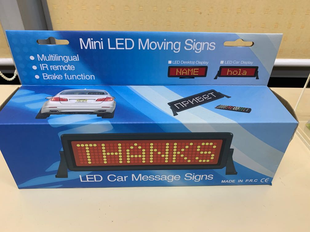 LED Car Message Signs Mini LED Moving Signs, Electronics, Others on ...