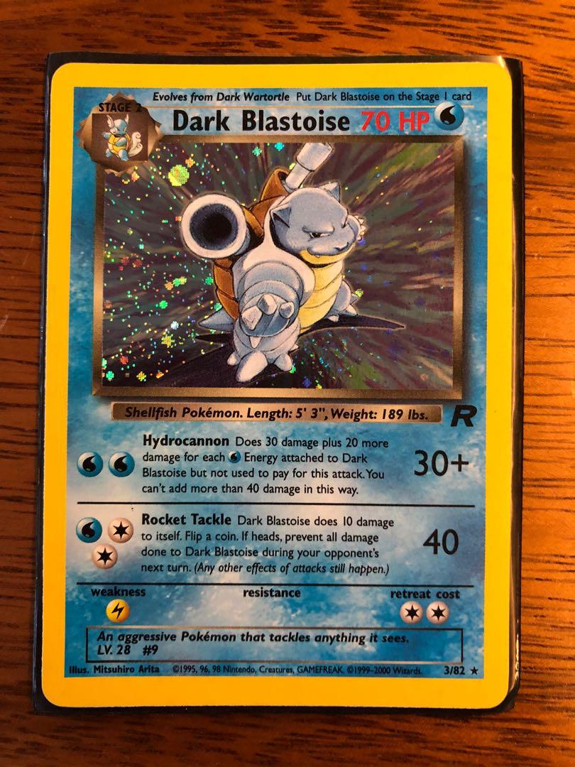 Pokemon Dark Blastoise Holo 3/82, Hobbies & Toys, Toys & Games on Carousell