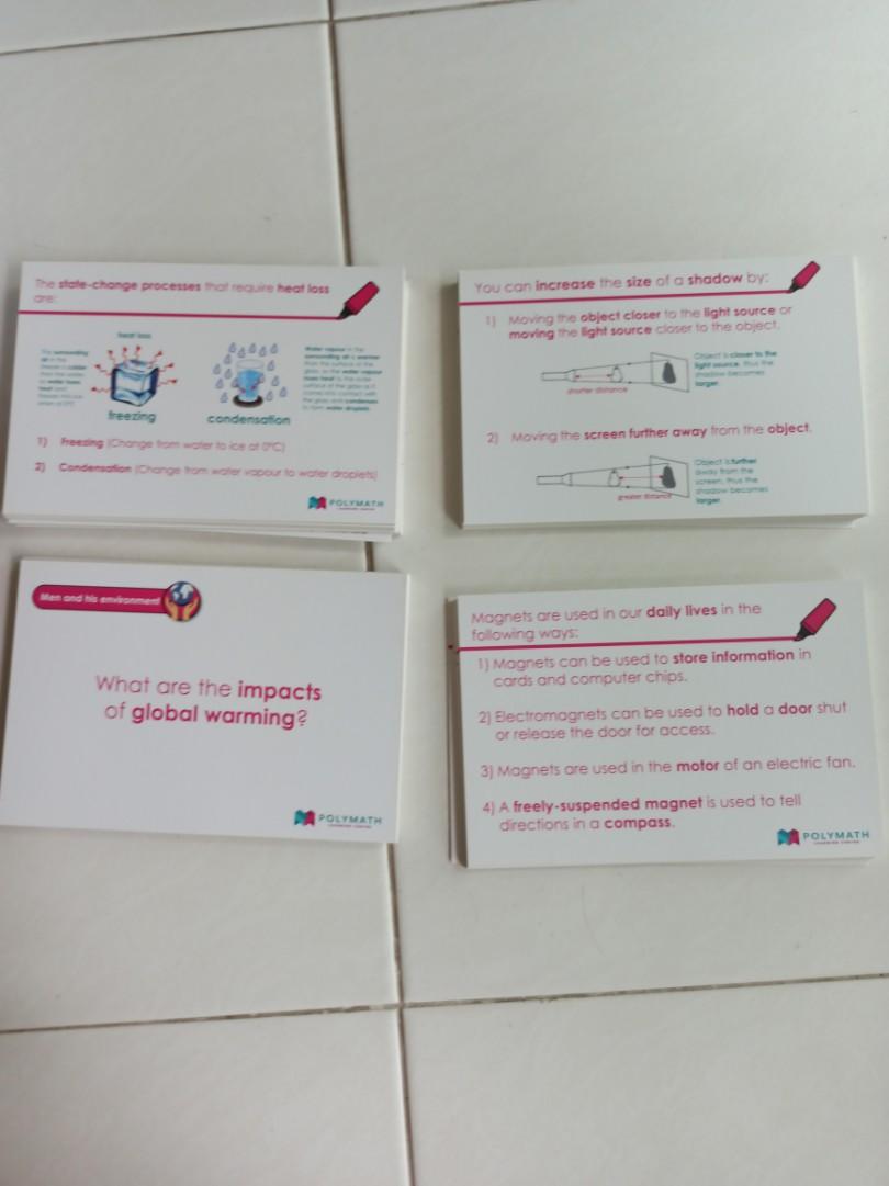 Polymath PSLE Science Flash Cards, Hobbies & Toys, Books & Magazines ...