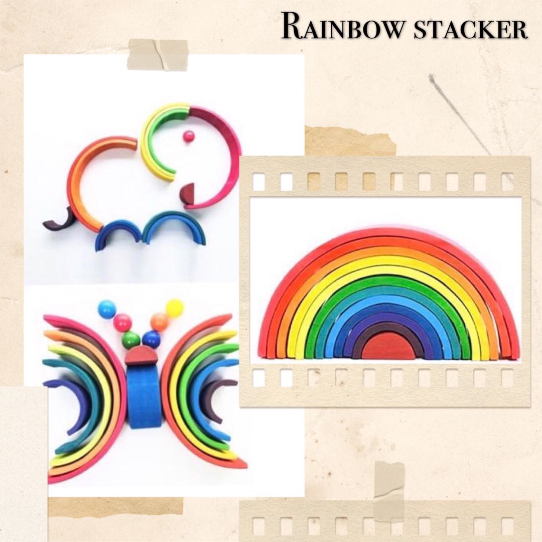 Rainbow stacker (12pc), Hobbies & Toys, Toys & Games on Carousell