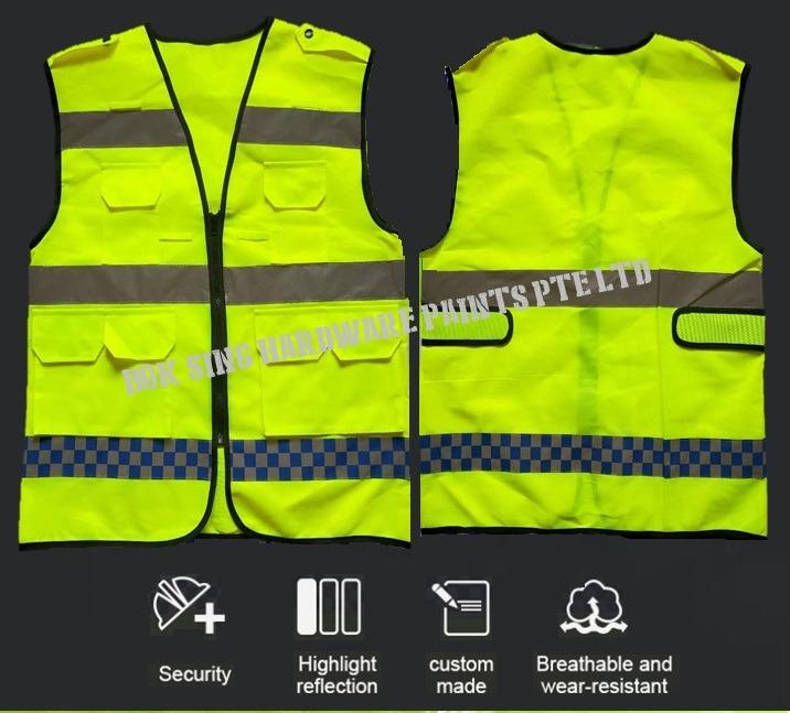 REFLECTIVE CHECKER SAFETY VEST W/ POCKET, Everything Else on Carousell