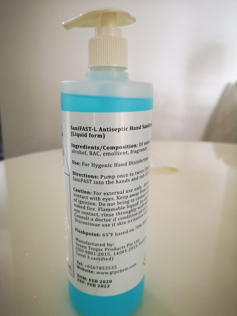 SaniFAST Antiseptic Hand Sanitizer, Beauty & Personal Care, Sanitisers ...